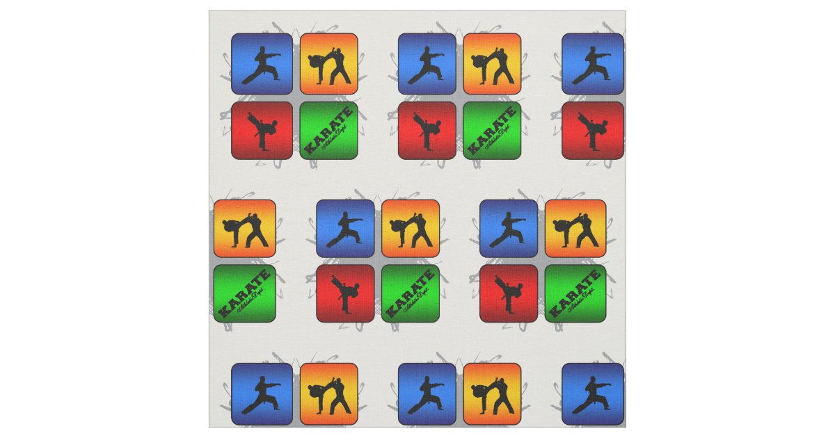 Amazing Karate Urban Style Fabric | Zazzle