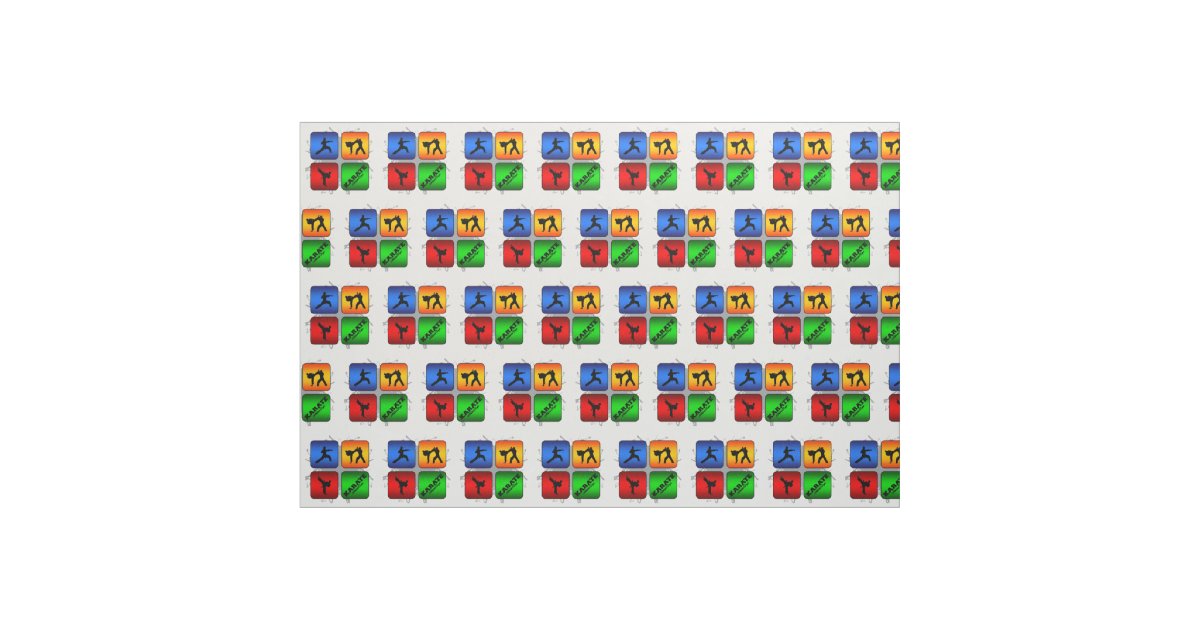 Amazing Karate Urban Style Fabric | Zazzle