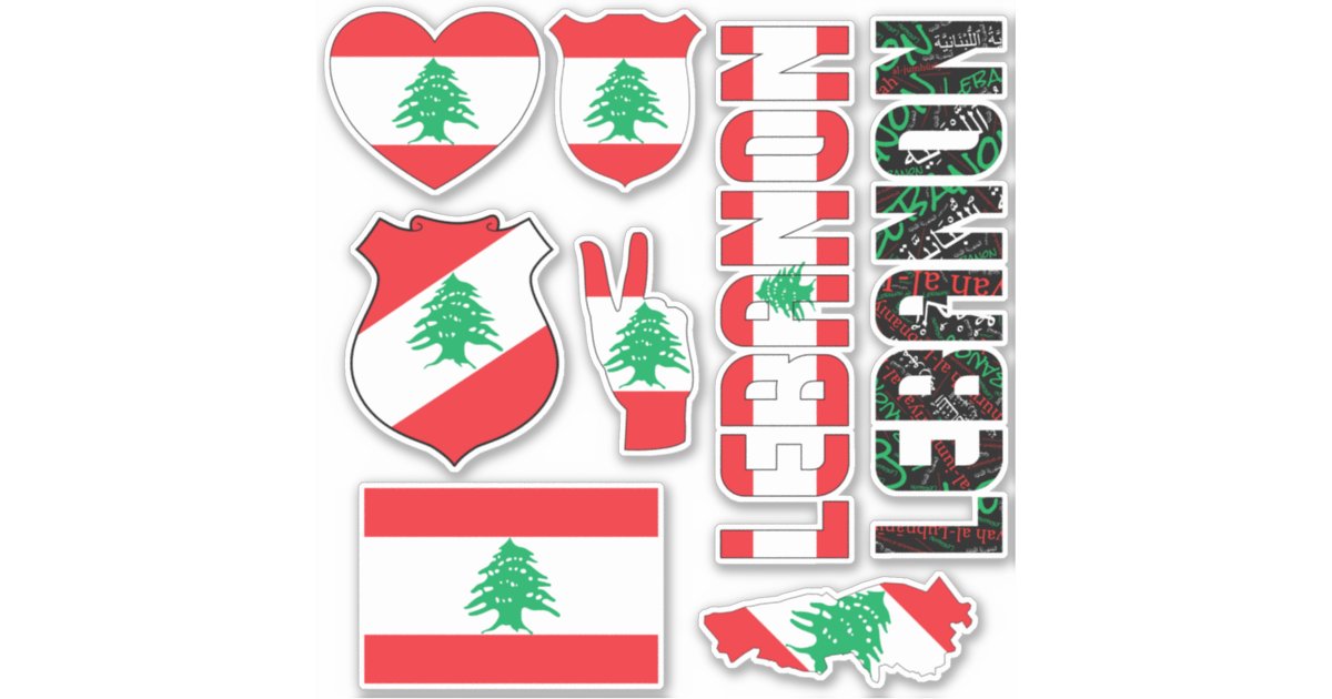 Amazing Lebanon Shapes National Symbols Sticker | Zazzle