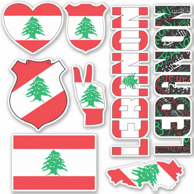 Amazing Lebanon Shapes National Symbols Sticker | Zazzle