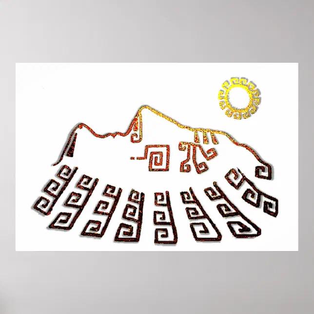 Amazing Machu_Picchu Cusco Peru Drawing Poster | Zazzle