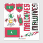 Amazing Maldives Shapes National Symbols Sticker | Zazzle