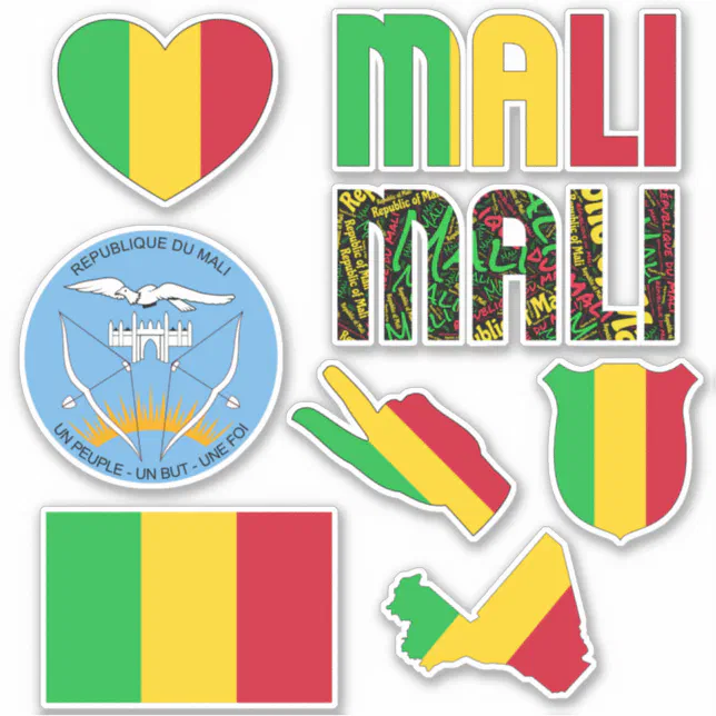 Amazing Mali Shapes National Symbols Sticker | Zazzle
