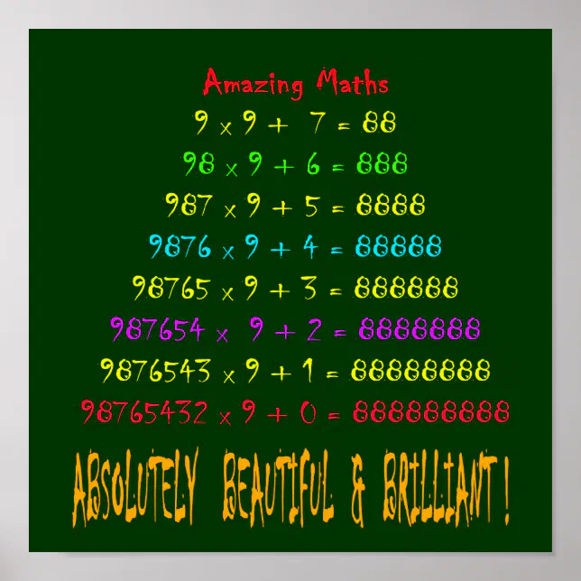 Amazing Maths Series 3 Poster | Zazzle