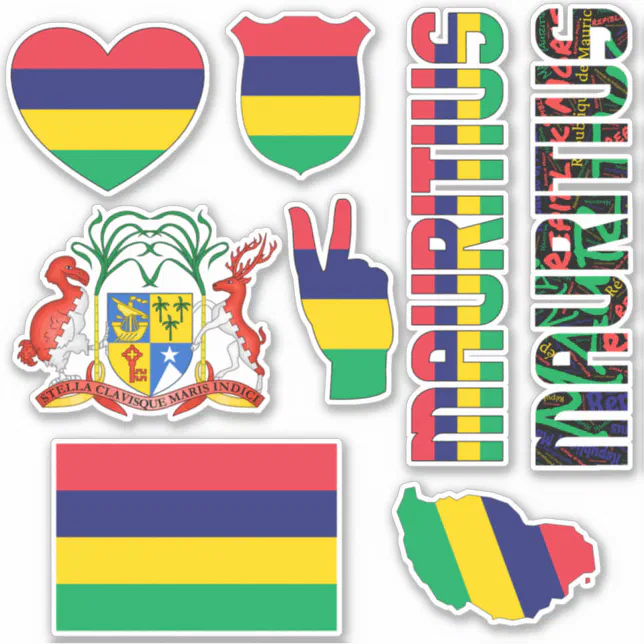 Amazing Mauritius Shapes National Symbols Sticker | Zazzle