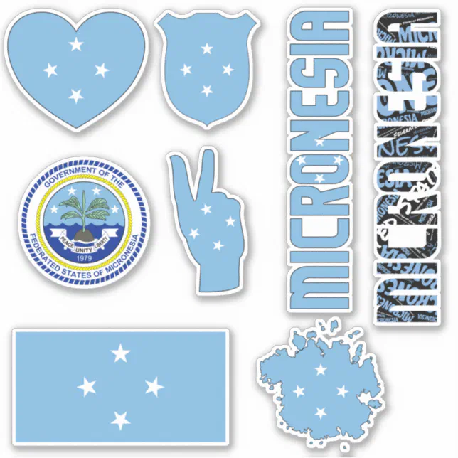 Amazing Micronesia Shapes National Symbols Sticker | Zazzle