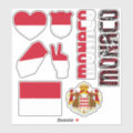 Amazing Monaco Shapes National Symbols Sticker | Zazzle