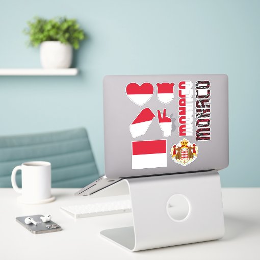 Amazing Monaco Shapes National Symbols Sticker | Zazzle