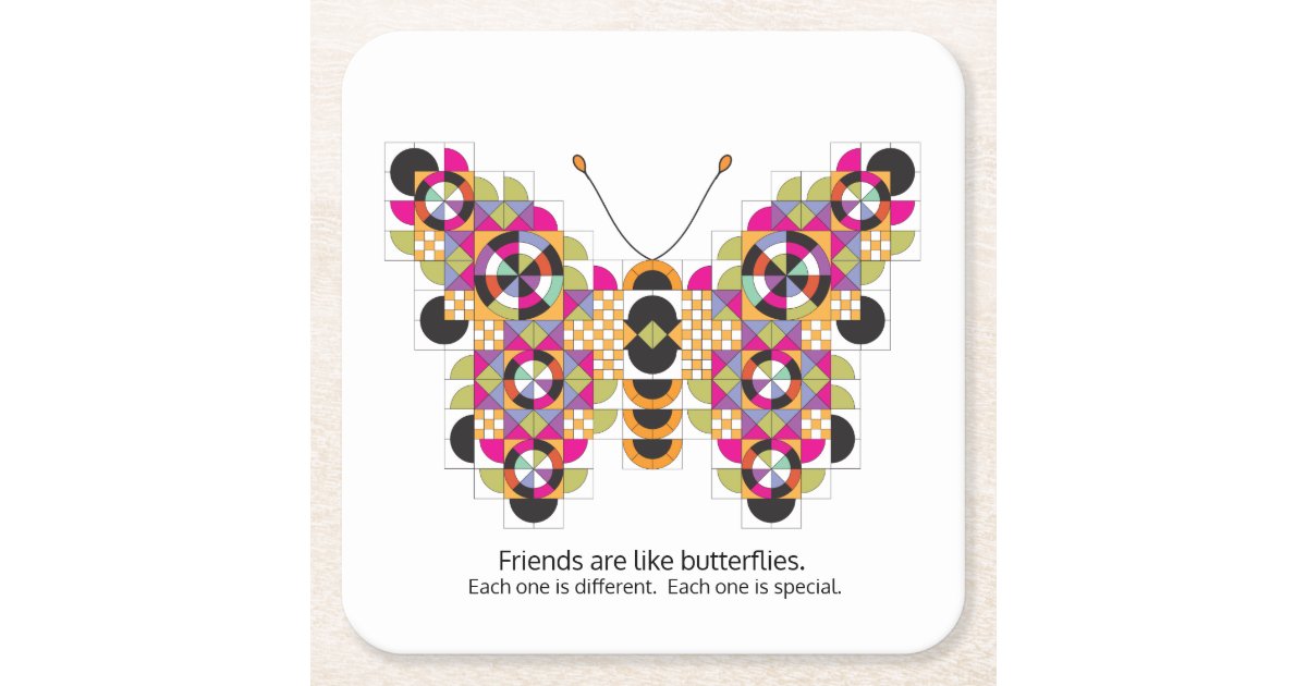 Amazing Monarch Butterfly Quilt Pattern Coasters | Zazzle