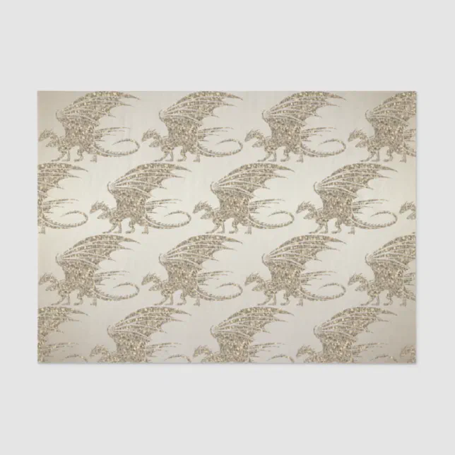 Amazing Mosaic Dragon Golden Tissue Paper | Zazzle