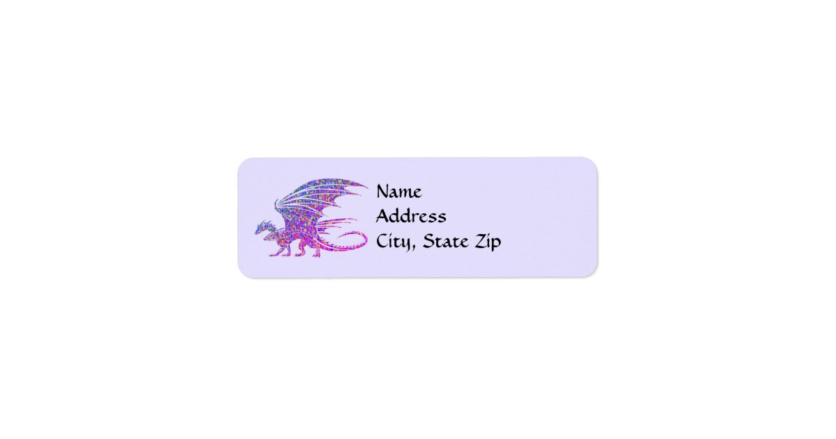 Amazing Mosaic Dragon Purple Label | Zazzle