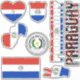 Amazing Paraguay Shapes National Symbols Sticker | Zazzle