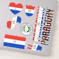 Amazing Paraguay Shapes National Symbols Sticker | Zazzle