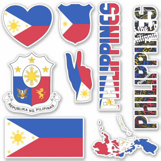Amazing Philippines Shapes National Symbols Sticker | Zazzle
