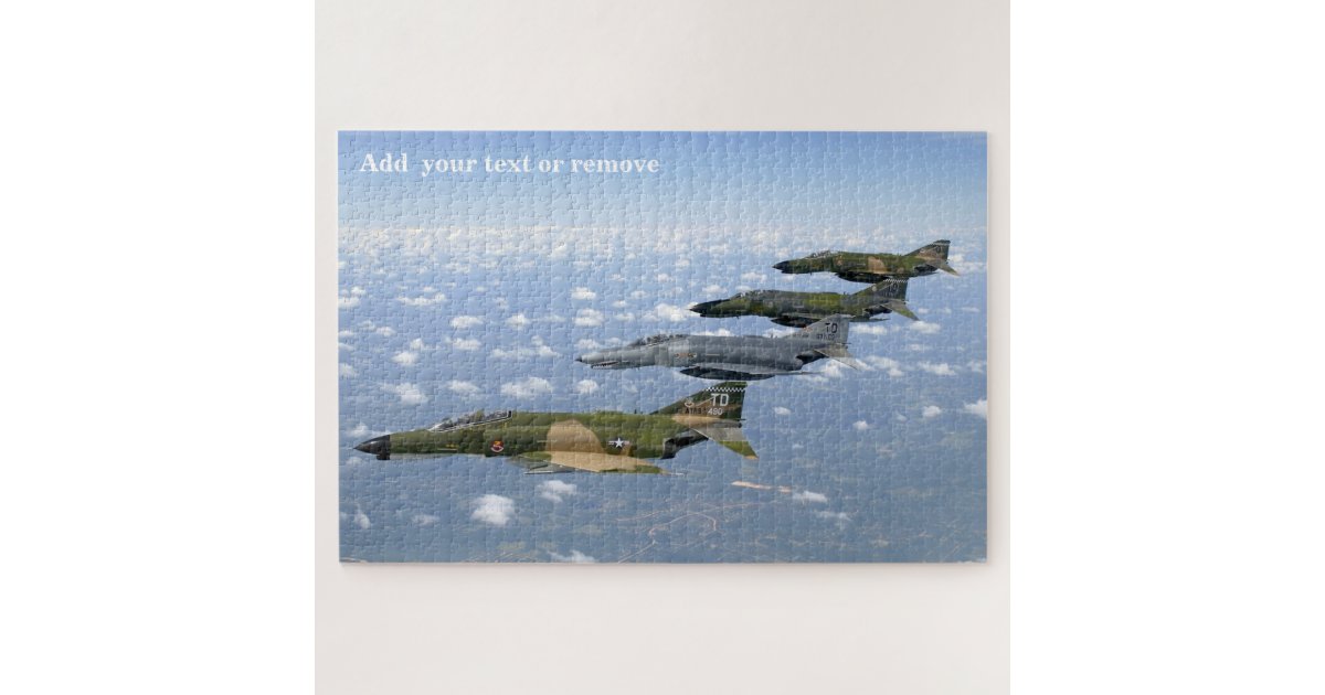 Amazing photo Phantom fighter jets in formation, Jigsaw Puzzle | Zazzle