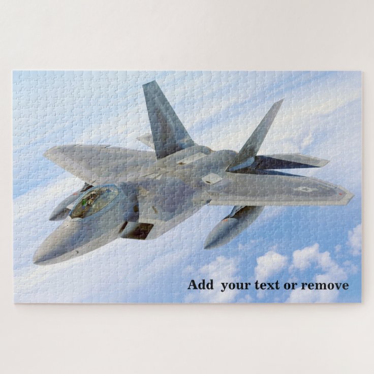 Amazing photograph F-22 Raptor USAF fighter jet, Jigsaw Puzzle | Zazzle