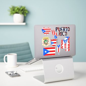 Amazing Puerto Rico Shapes National Symbols Sticker | Zazzle