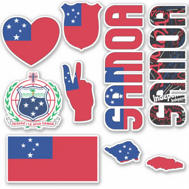 Amazing Samoa Shapes National Symbols Sticker | Zazzle