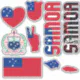 Amazing Samoa Shapes National Symbols Sticker | Zazzle