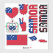 Amazing Samoa Shapes National Symbols Sticker | Zazzle