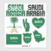 Amazing Saudi Arabia Shapes National Symbols Sticker | Zazzle