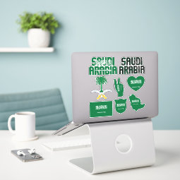 Amazing Saudi Arabia Shapes National Symbols Sticker | Zazzle