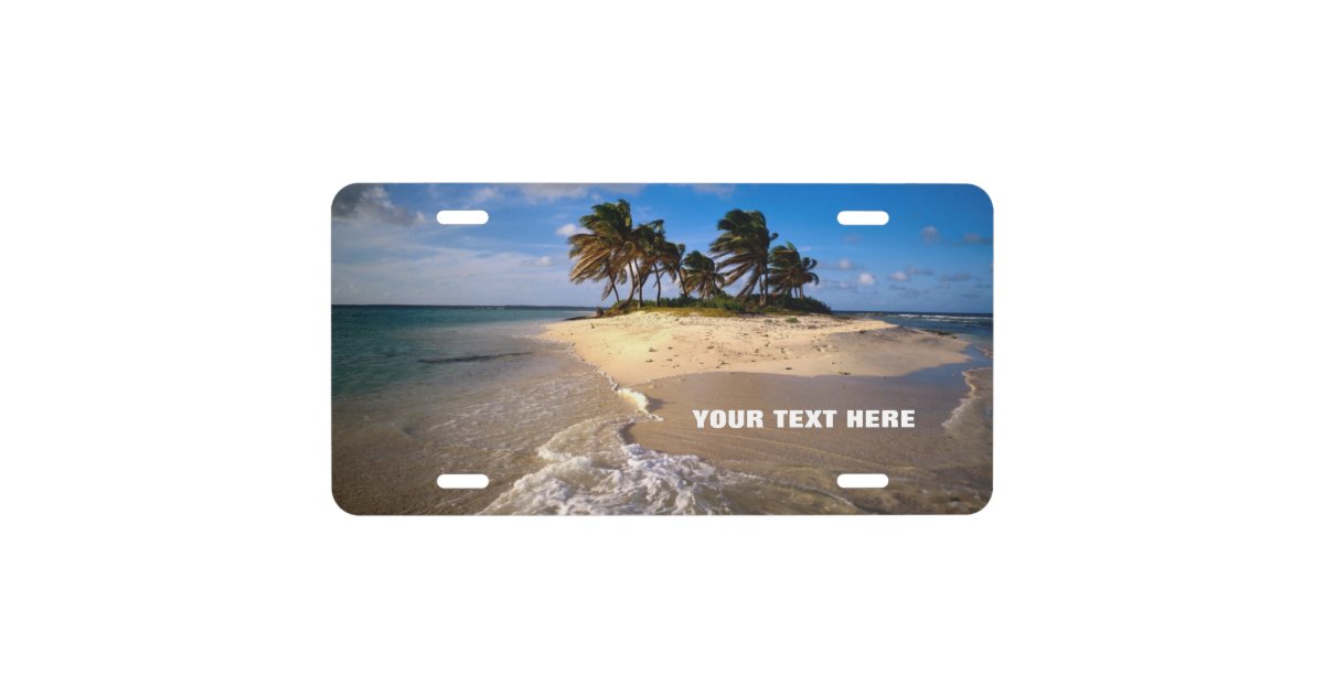 Amazing Small Solitary Island Custom Customizable License Plate | Zazzle