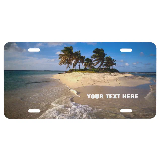 Amazing Small Solitary Island Custom Customizable License Plate | Zazzle