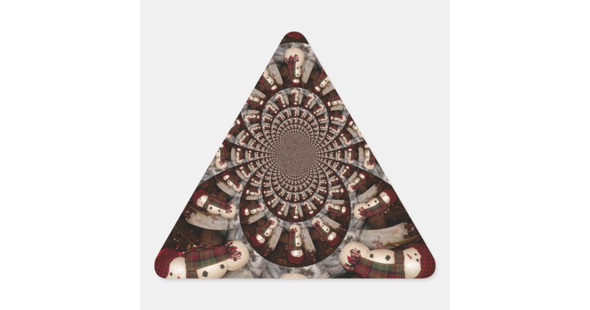 Amazing Snowman Triangle Sticker | Zazzle