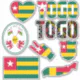 Amazing Togo Shapes National Symbols Sticker | Zazzle