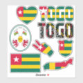 Amazing Togo Shapes National Symbols Sticker | Zazzle