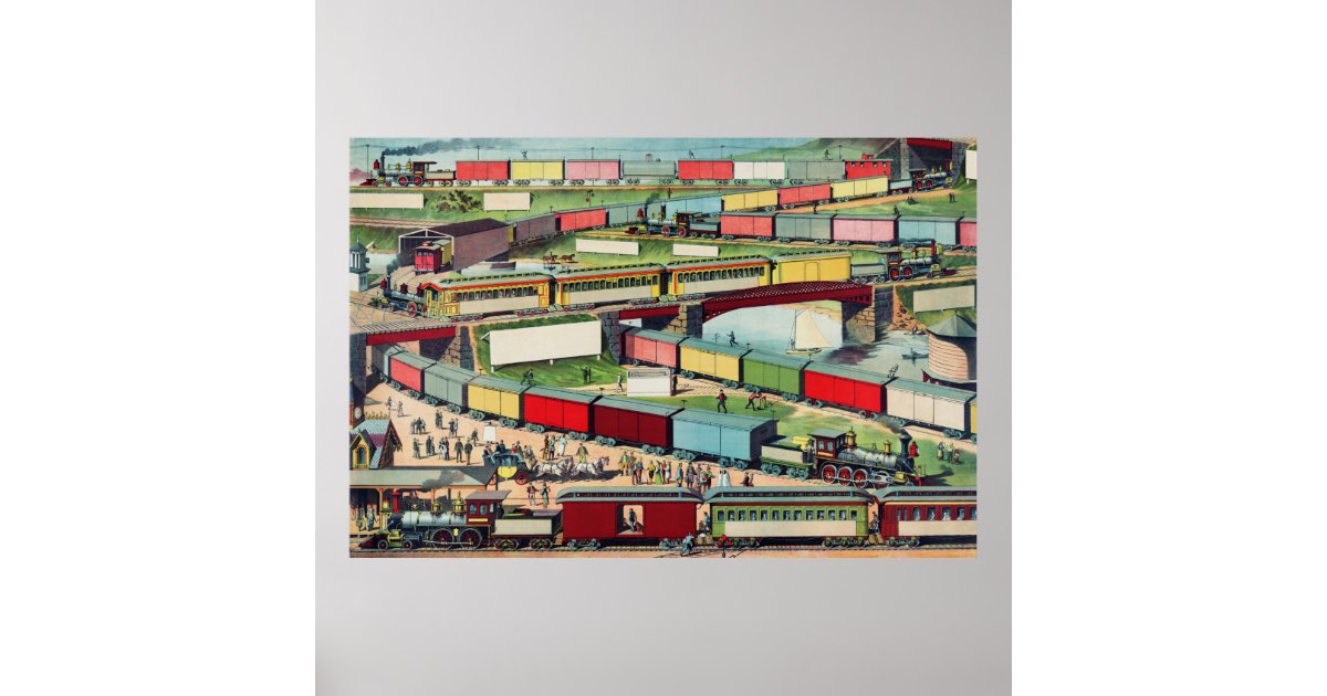 Amazing train transportation poster | Zazzle