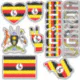 Amazing Uganda Shapes National Symbols Sticker | Zazzle
