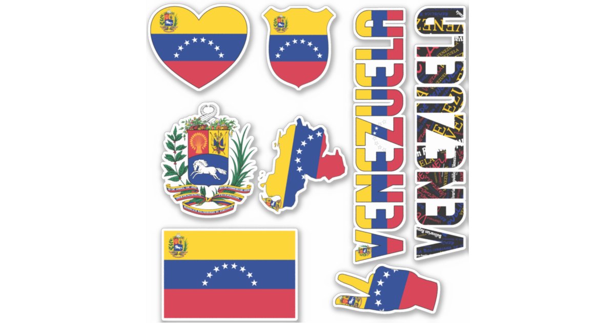 Amazing Venezuela Shapes National Symbols Sticker | Zazzle
