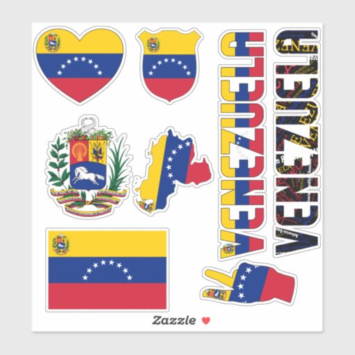 Amazing Venezuela Shapes National Symbols Sticker | Zazzle