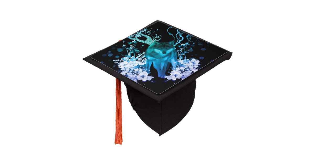 Amazing wolf graduation cap topper | Zazzle