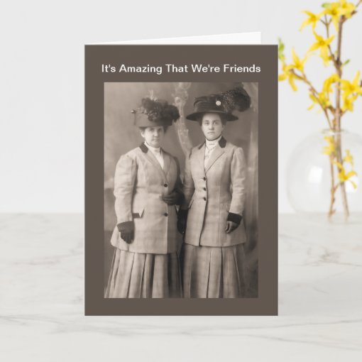 Amazing, Wonderful Friendship - Vintage Photograph Card | Zazzle