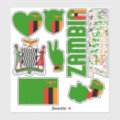 Amazing Zambia Shapes National Symbols Sticker | Zazzle