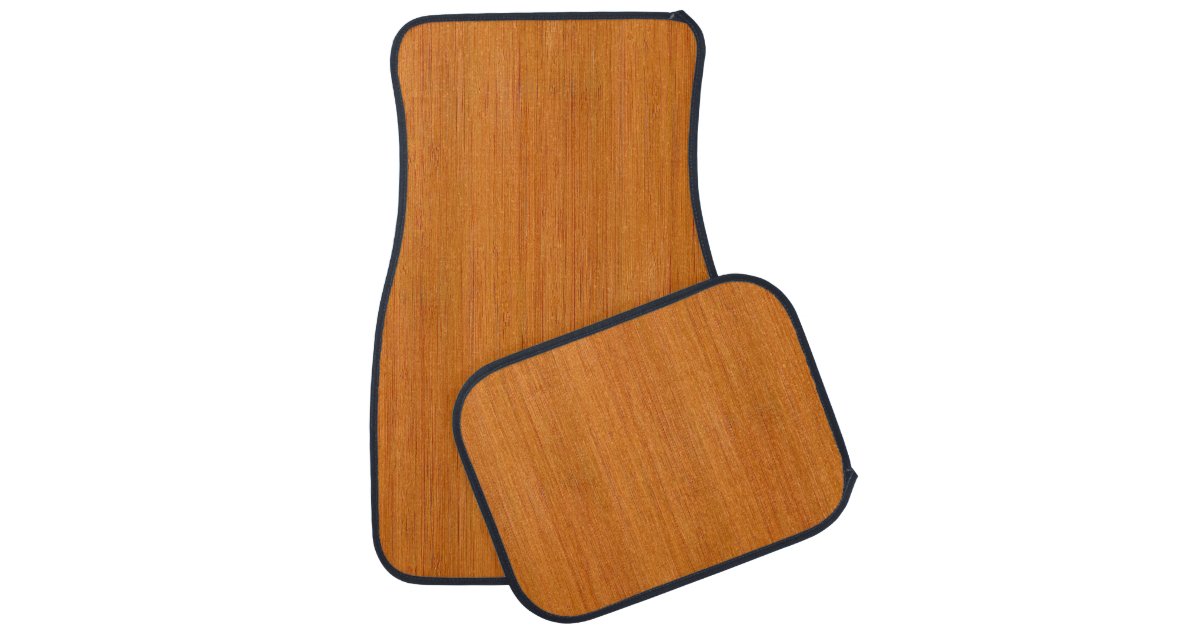 Amber Bamboo Wood Grain Look Car Mat | Zazzle