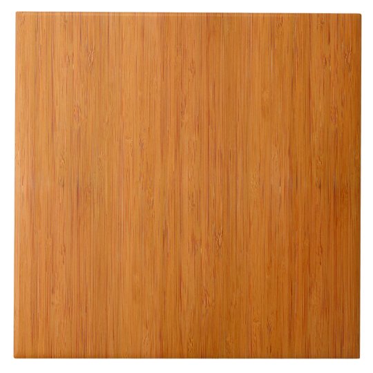 Amber Bamboo Wood Grain Look Ceramic Tile | Zazzle.com