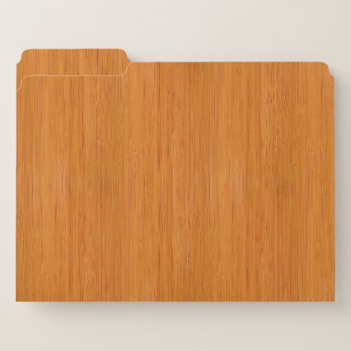 Amber Bamboo Wood Grain Look File Folder | Zazzle