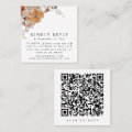 AMBER Fall Pumpkin Autumn QR Code RSVP Square Card | Zazzle