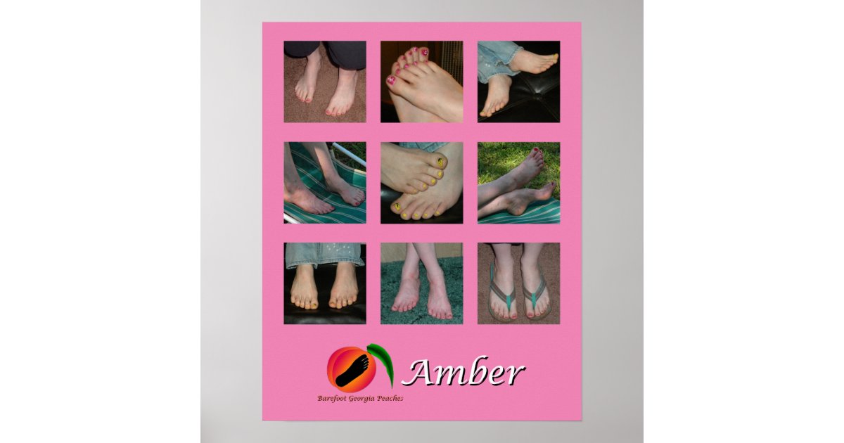 Amber Feet Collage Poster | Zazzle