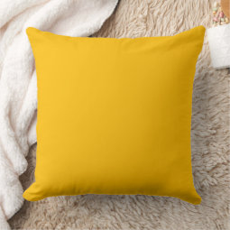 Amber Solid Color Background Throw Pillow | Zazzle