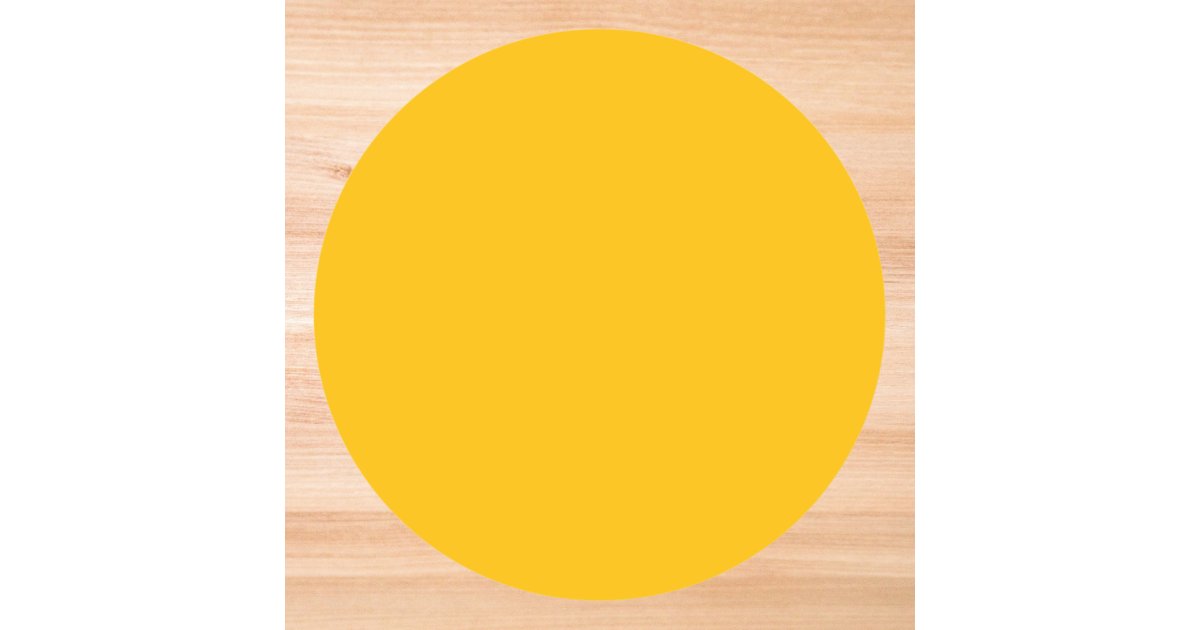 Amber Solid Color Classic Round Sticker Zazzle