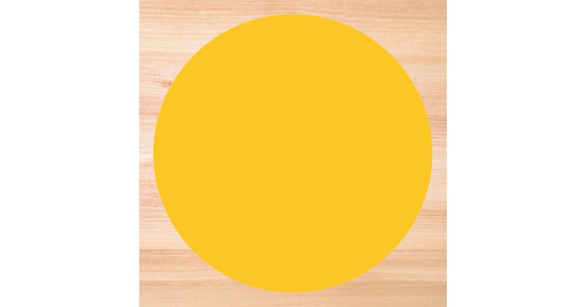 Amber Solid Color Classic Round Sticker Zazzle