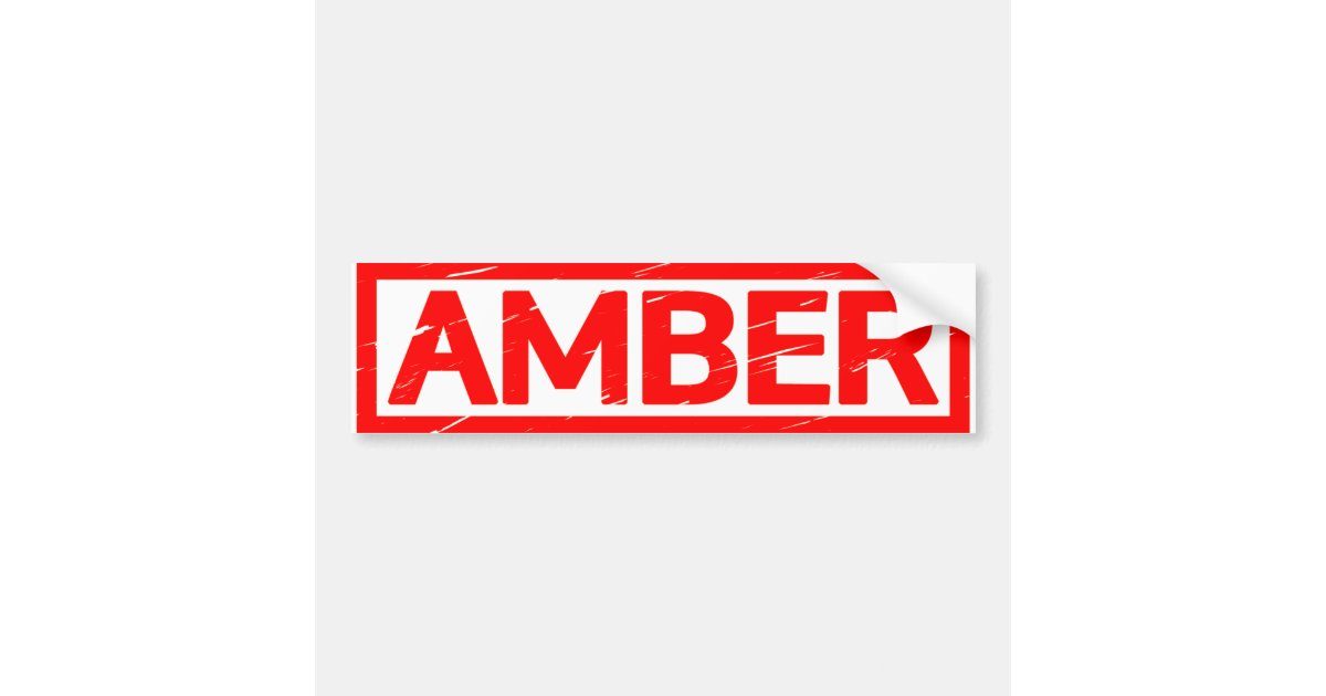Amber Stamp Bumper Sticker | Zazzle