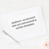 Ambivert Definition Rectangular Sticker | Zazzle
