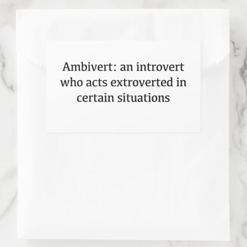 Ambivert Definition Rectangular Sticker | Zazzle