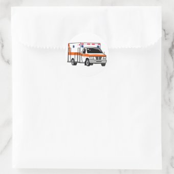 Ambulance Classic Round Sticker | Zazzle